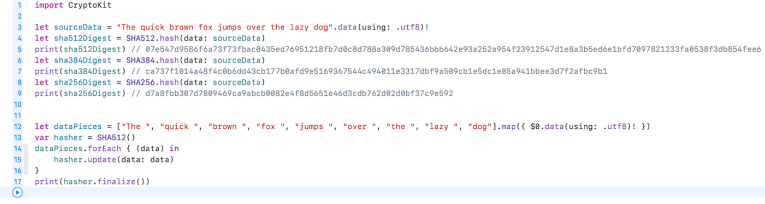 Hashing data using CryptoKit – Augmented Code