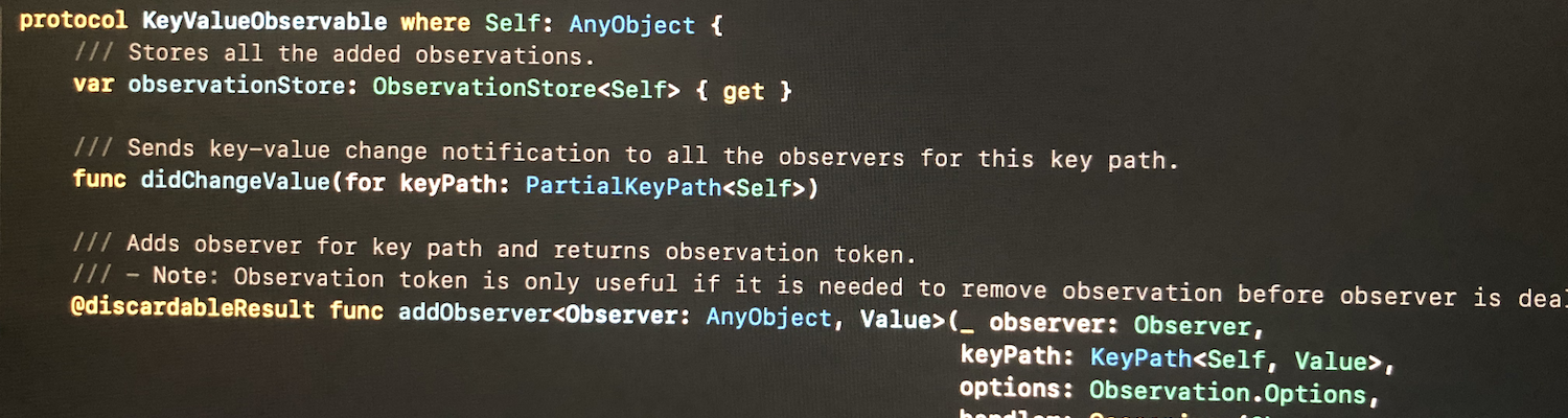 Key-value observing without NSObject and dynamic modifier in Swift – Augmented Code