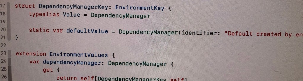 Injecting dependencies using environment values and keys in SwiftUI – Augmented Code