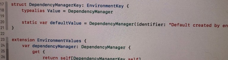 Injecting dependencies using environment values and keys in SwiftUI – Augmented Code