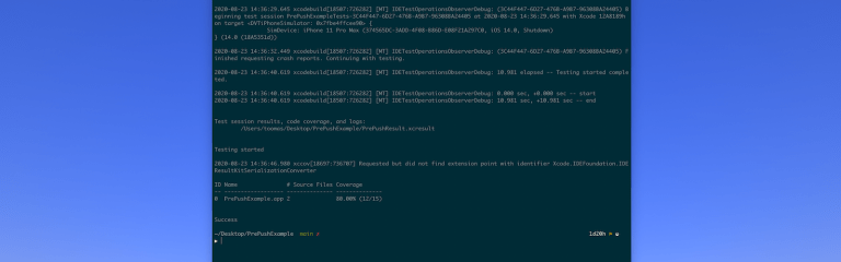 Creating a pre-push git hook in Swift script – Augmented Code