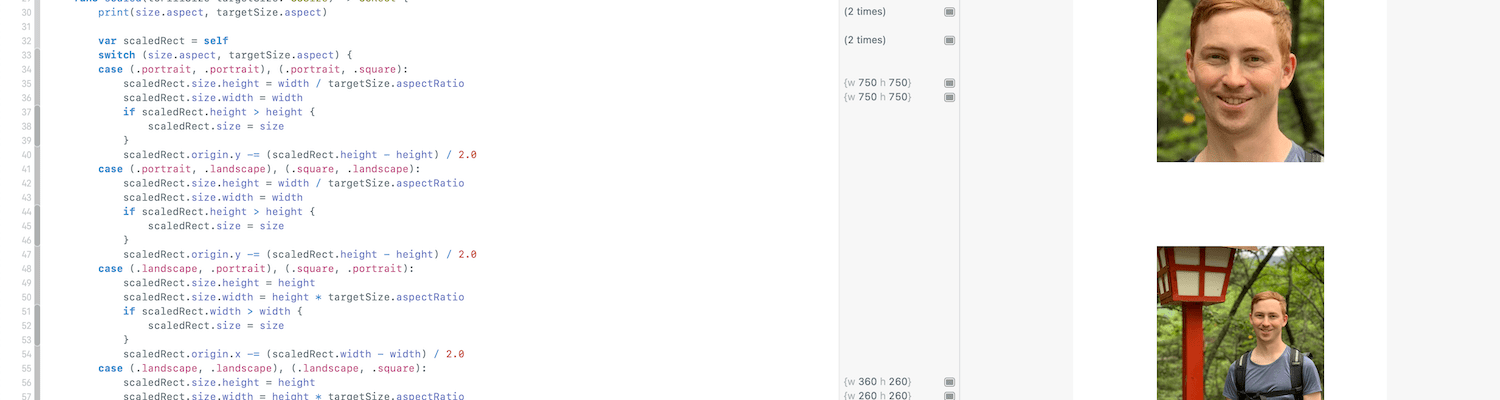 Resizing UIImages with aspect fill on iOS – Augmented Code