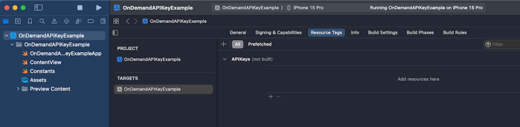 Using on-demand resources for securely storing API keys in iOS apps ...
